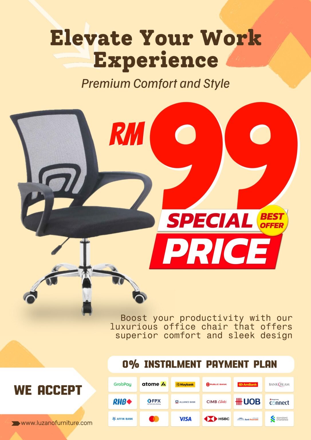 Office Chair, Low Cheep Price High Quality - Luzano Furniture